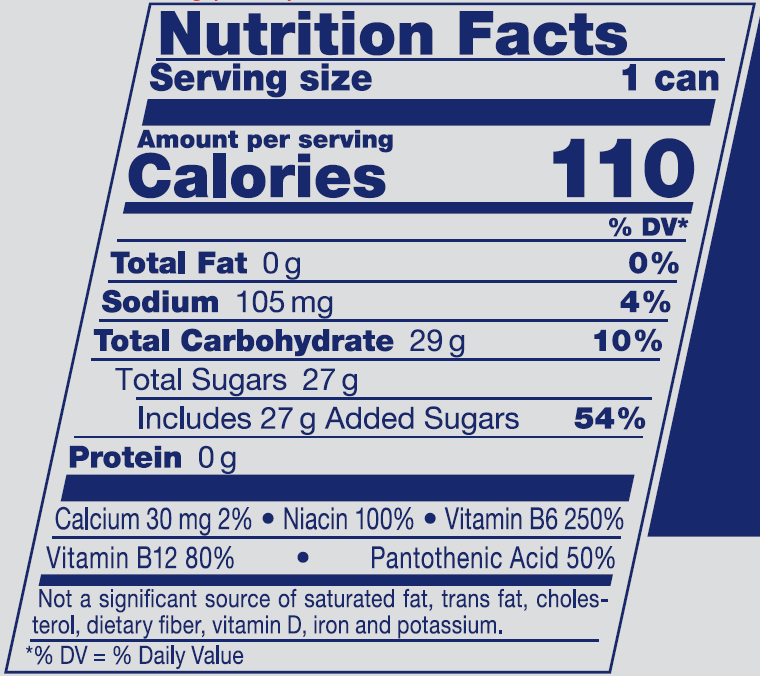 Red Bull Energy Drink Nutrition Label at Aaron Copeley blog